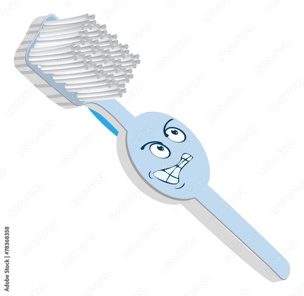 Cartoon Toothbrush Clip Art Stock Illustration | Adobe Stock