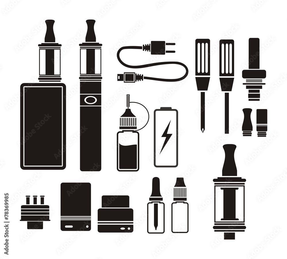 vaporizer kits - silhouette Stock Vector | Adobe Stock