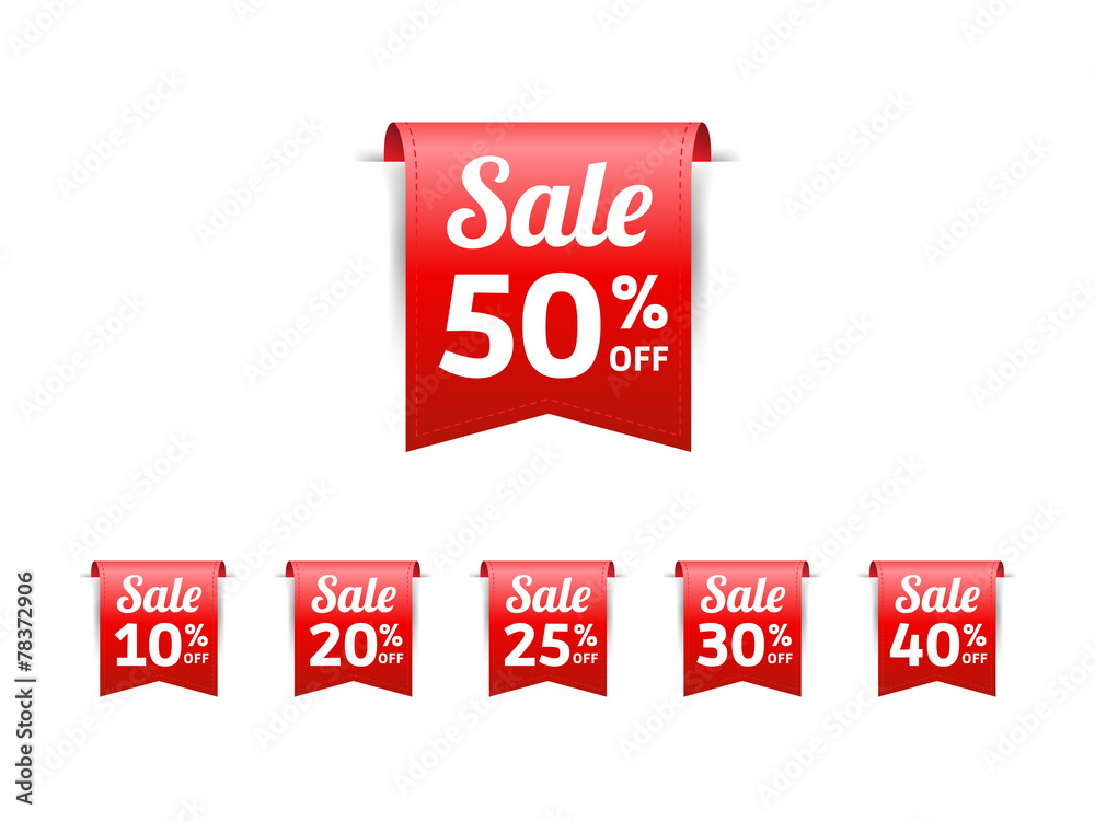 Sale % Off Labels Stock Vector | Adobe Stock