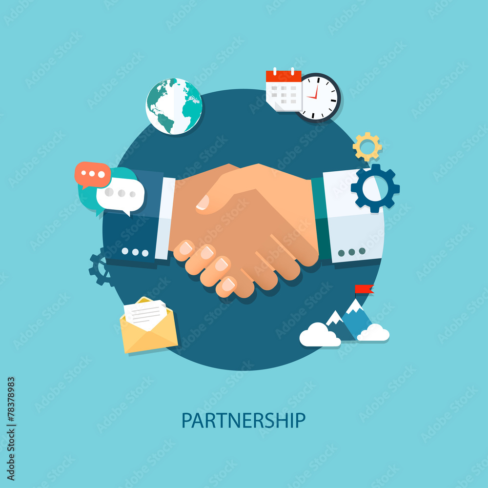 Partnership illustration for business and finance Stock-Vektorgrafik ...