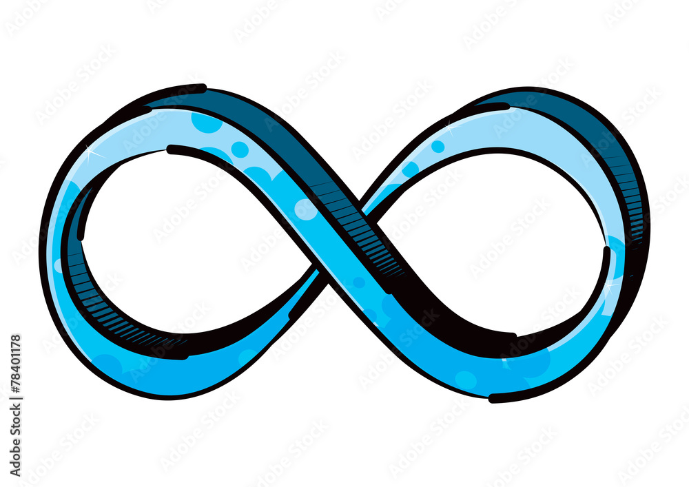 Infinity symbol created in graffiti style Stock Vector | Adobe Stock