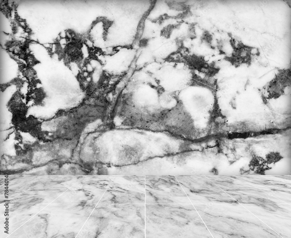 Backdrop marble wall and slabs arranged in perspective. Stock Photo ...