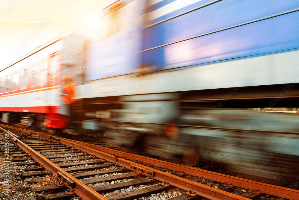 Motion Blur train Stock Photo | Adobe Stock