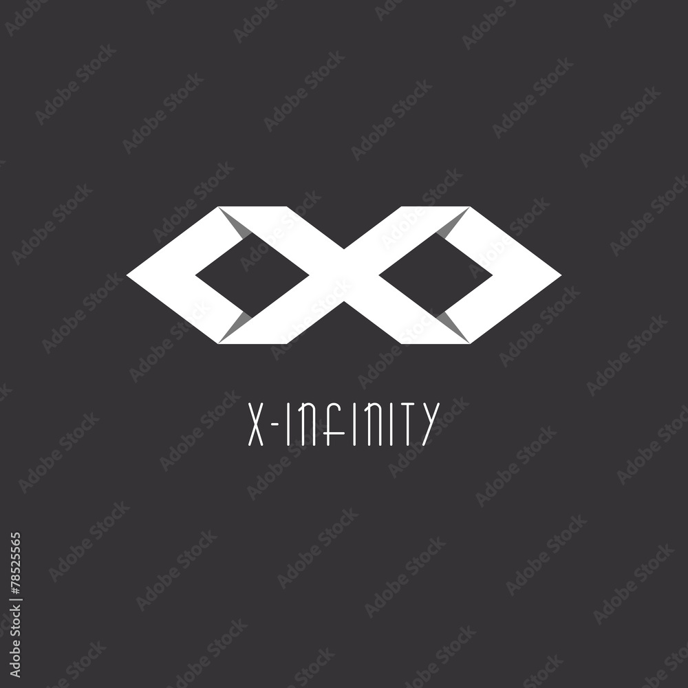 Infinity sign or letter X, idea of modern logo, Infinity sign Stock ...