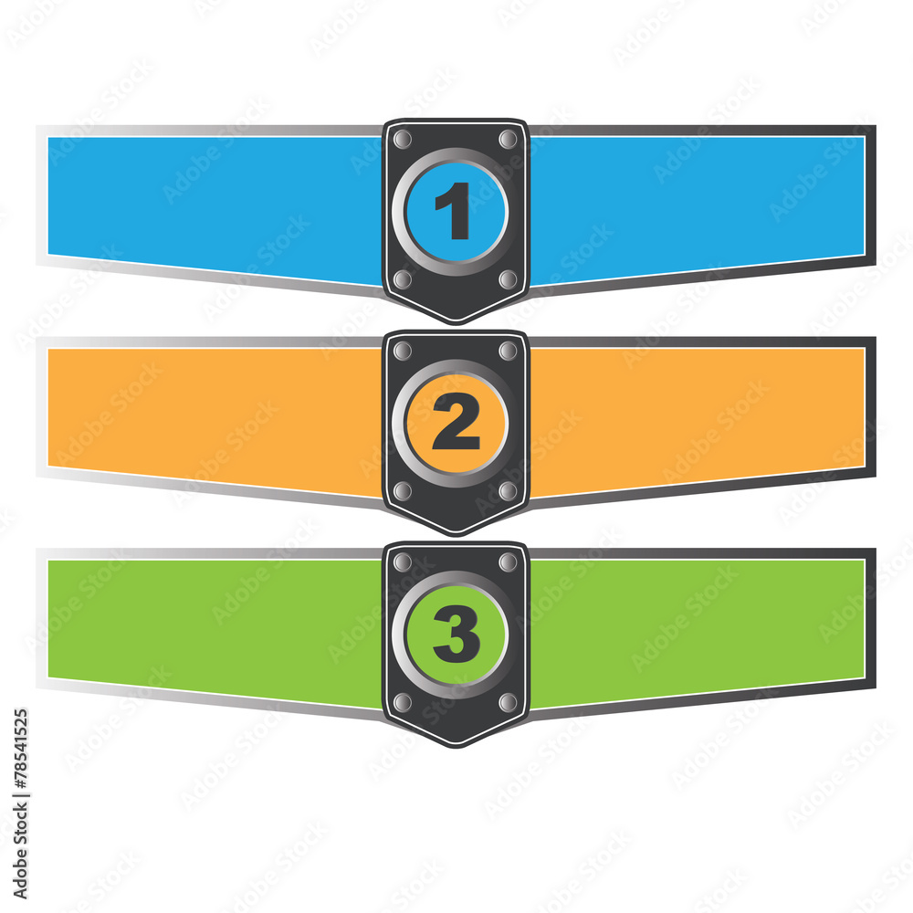 Vector tutorial/banner design (step by step) Stock Vector | Adobe Stock