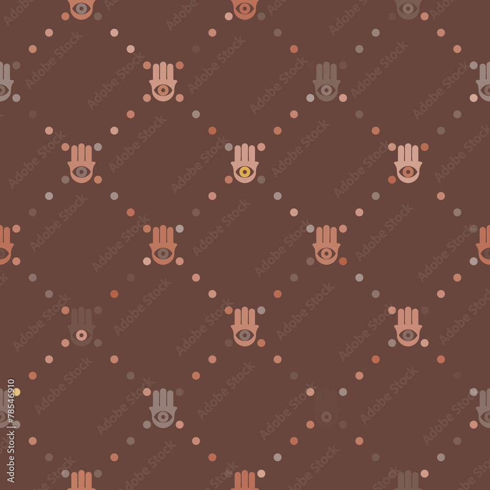 Seamless background with jewish symbols Stock Vector | Adobe Stock