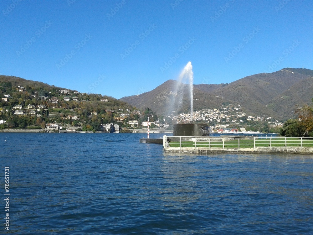 Lago di Como viale Geno Fontana Stock Photo | Adobe Stock
