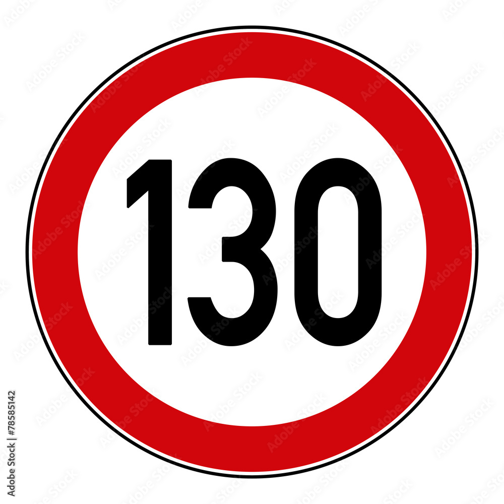 Rsr21 RoadSignRound 274 H chstgeschwindigkeit 130 Km h G3256 Stock Rsr21 RoadSignRound 274 H chstgeschwindigkeit 130 Km h G3256 Stock