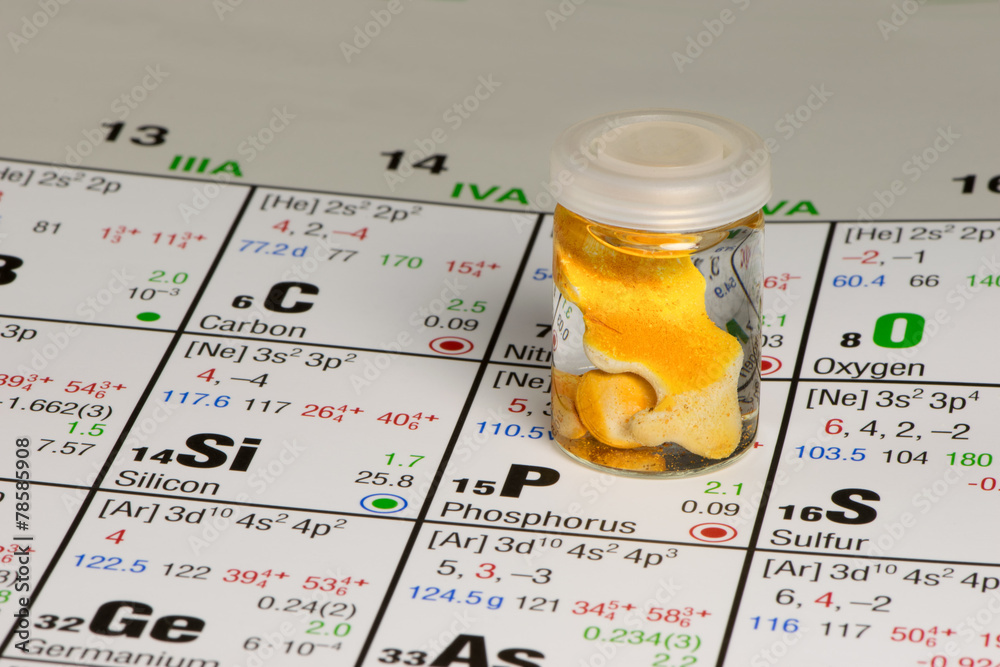 Phosphor auf Periodensystem der Elemente Stock Photo | Adobe Stock