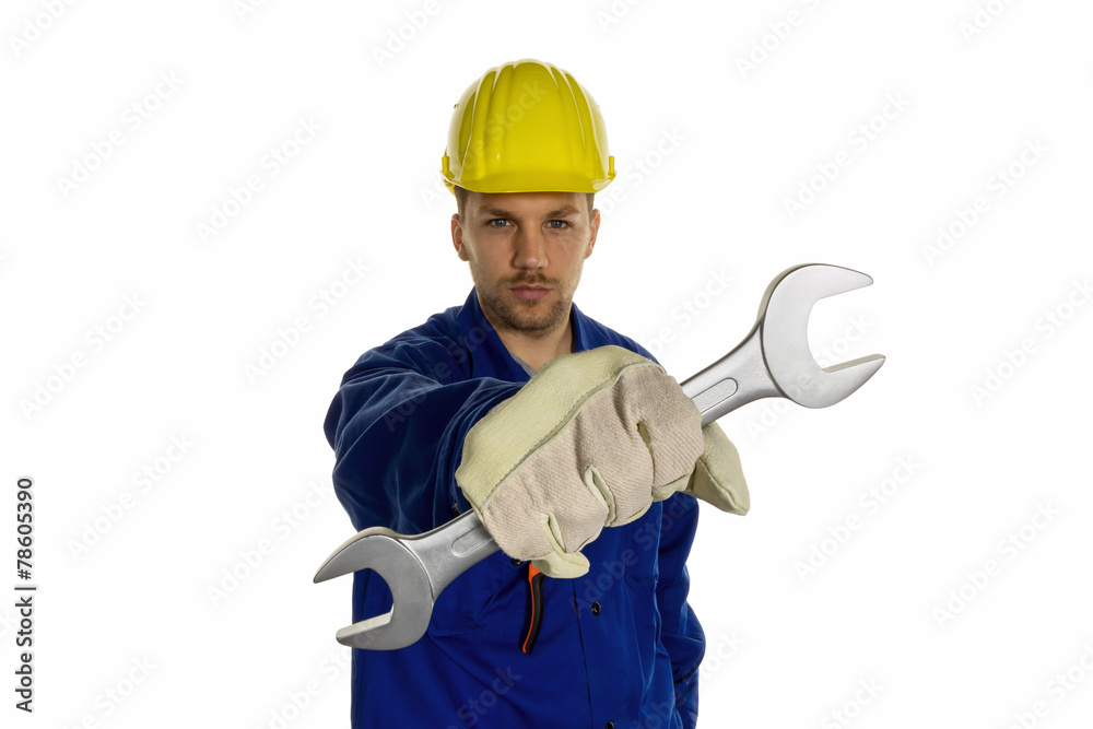 Handwerker mit Werkzeug Stock-Foto | Adobe Stock