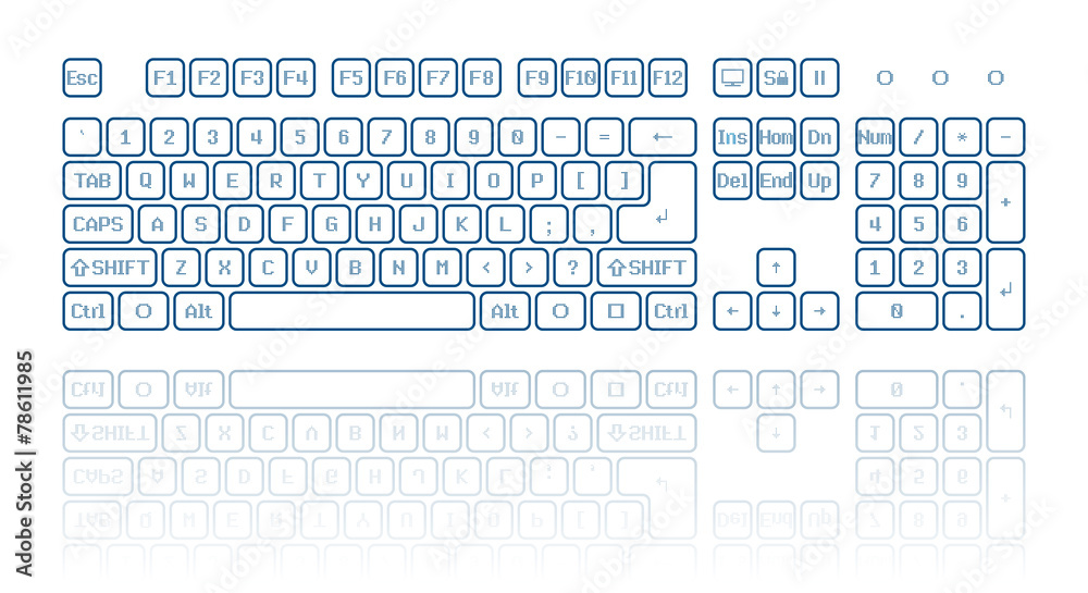 Virtual keyboard Stock Vector | Adobe Stock
