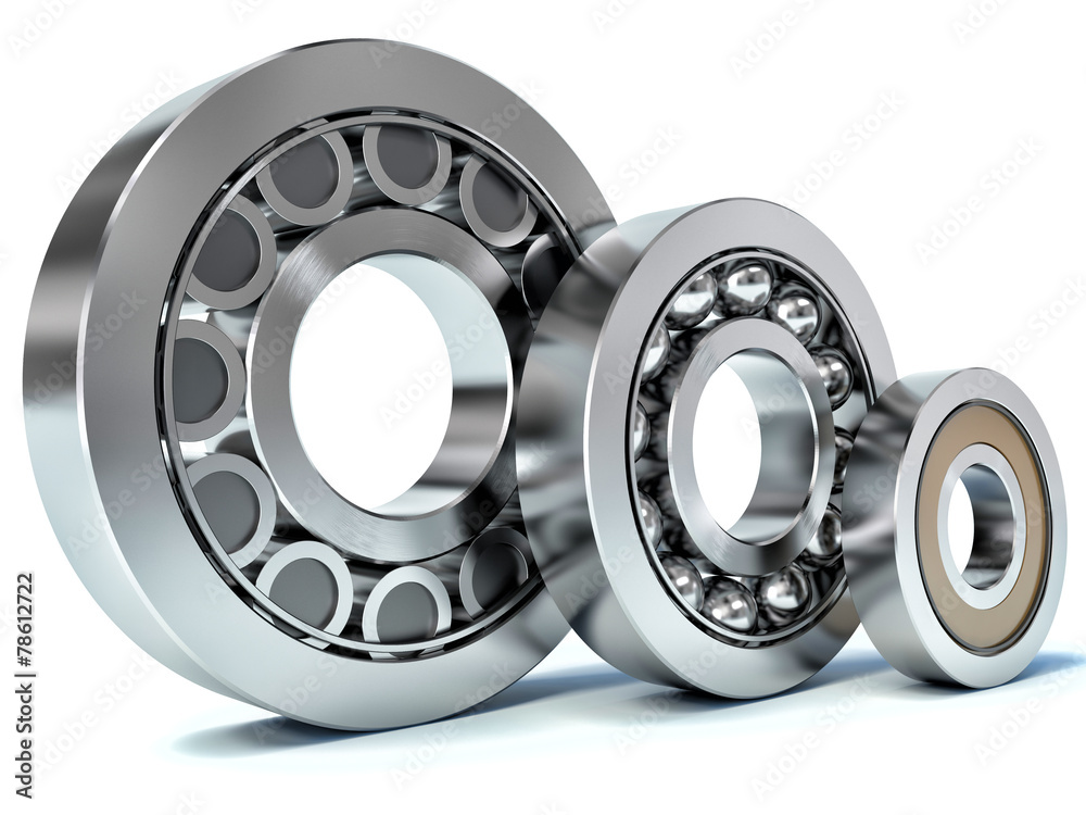Group of bearings isolated on white background 3D Stock Illustration ...