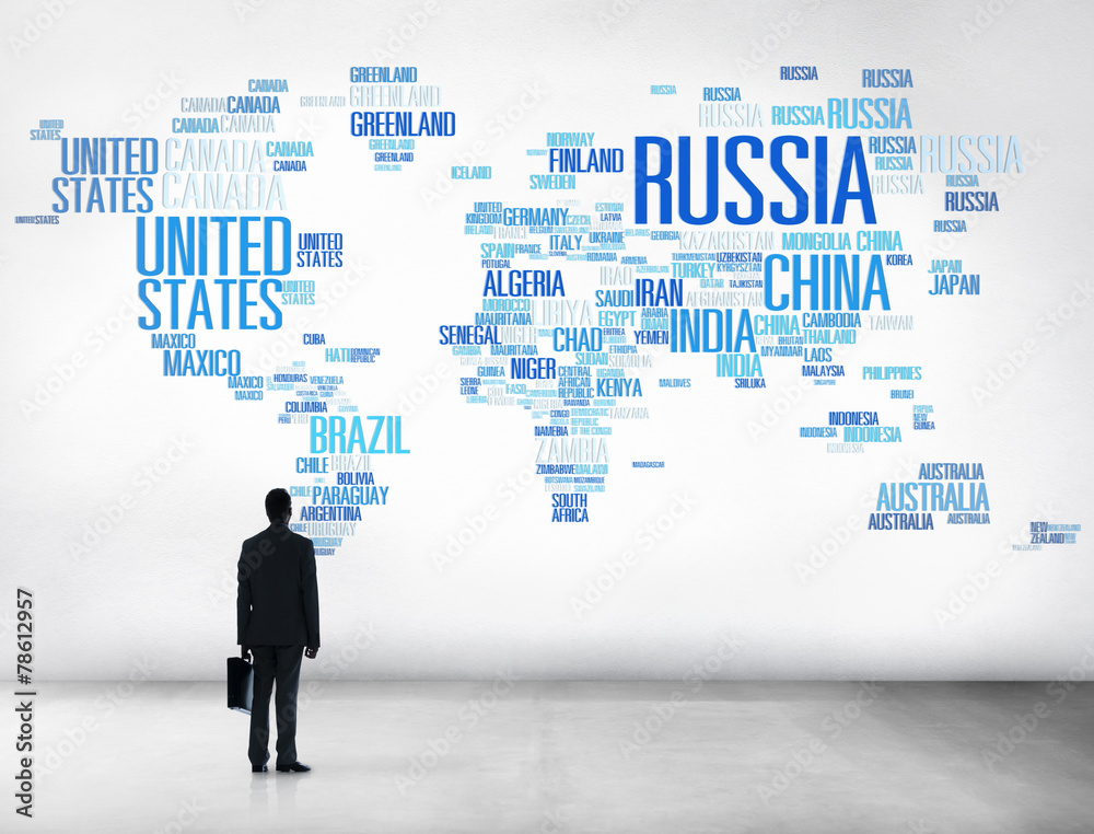 Russia Global International Countries Globalization Concept 素材庫相片 ...