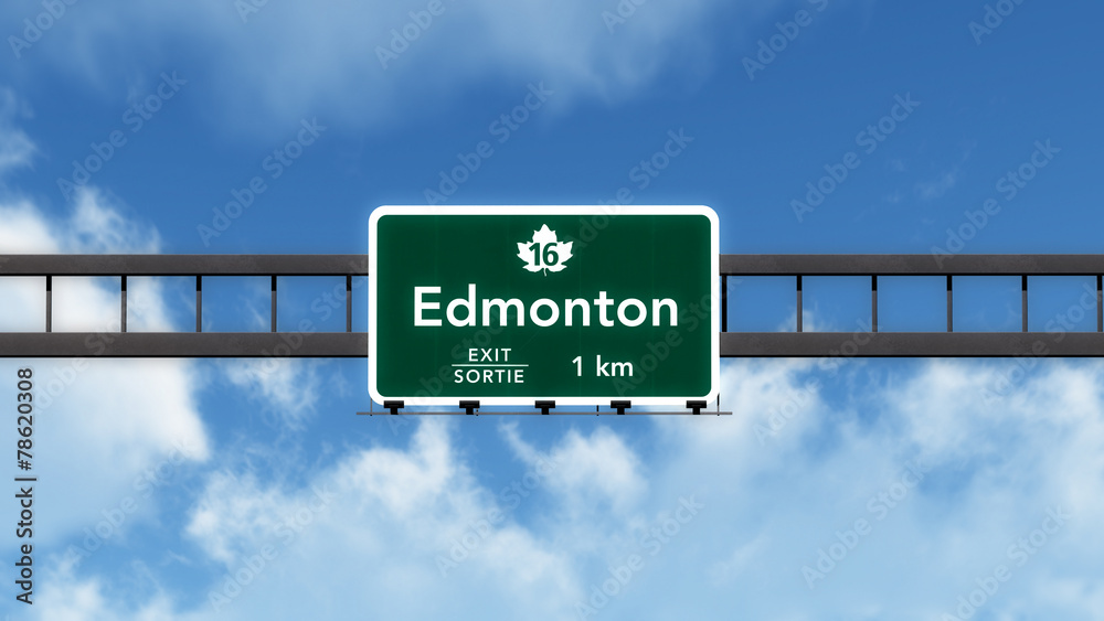 Edmonton Canada Transcanada Highway Road Sign Stock Photo | Adobe Stock