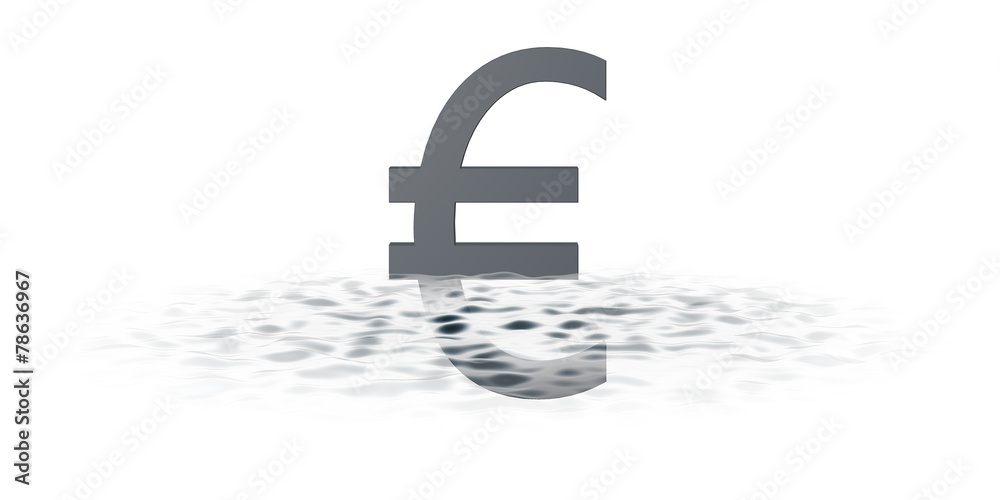 Euroteken onder water Stock Illustration | Adobe Stock