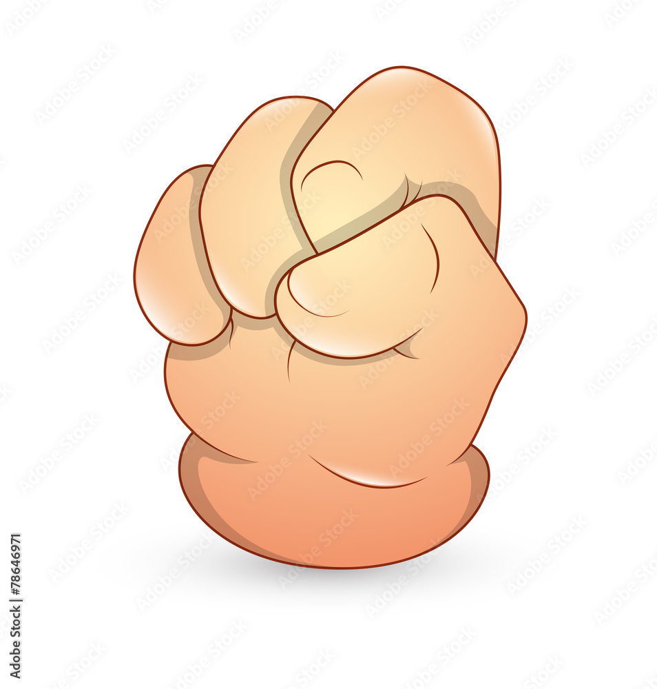 Cartoon Hand - Punch - Vector Illustration Stock Vector | Adobe Stock