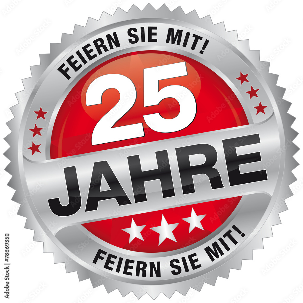 25 Jahre - Feiern Sie mit! Stock-Vektorgrafik | Adobe Stock