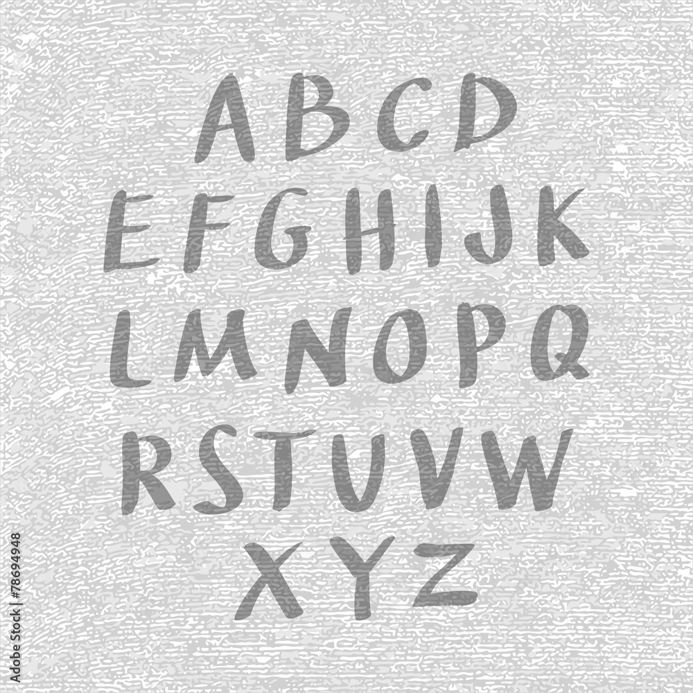 Hand drawn and sketched font, vector sketch style alphabet. Stock ...