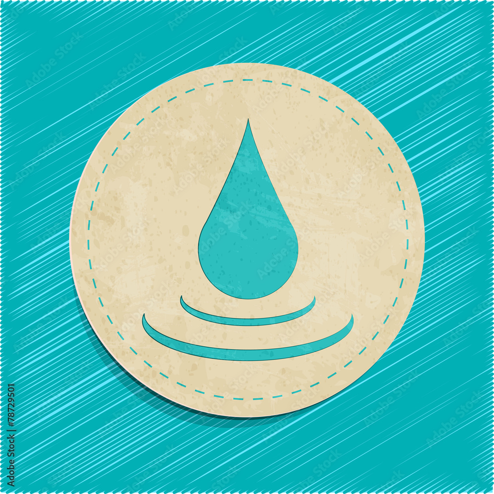 water drop sticker Stock Vector | Adobe Stock