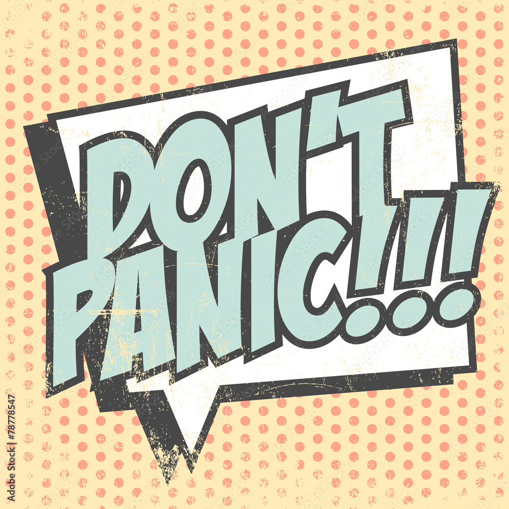 don't panic Stock Vector | Adobe Stock