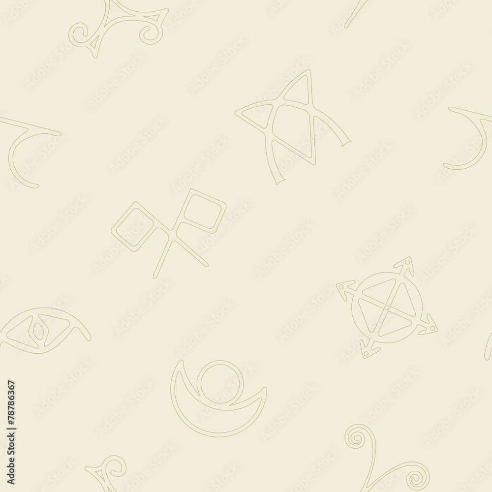 seamless background with magical symbols of the Elves of Fyn Stock ...