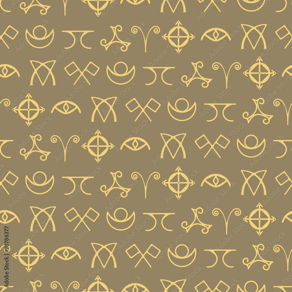 seamless background with magical symbols of the Elves of Fyn Stock ...