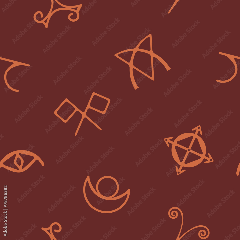 seamless background with magical symbols of the Elves of Fyn Stock ...