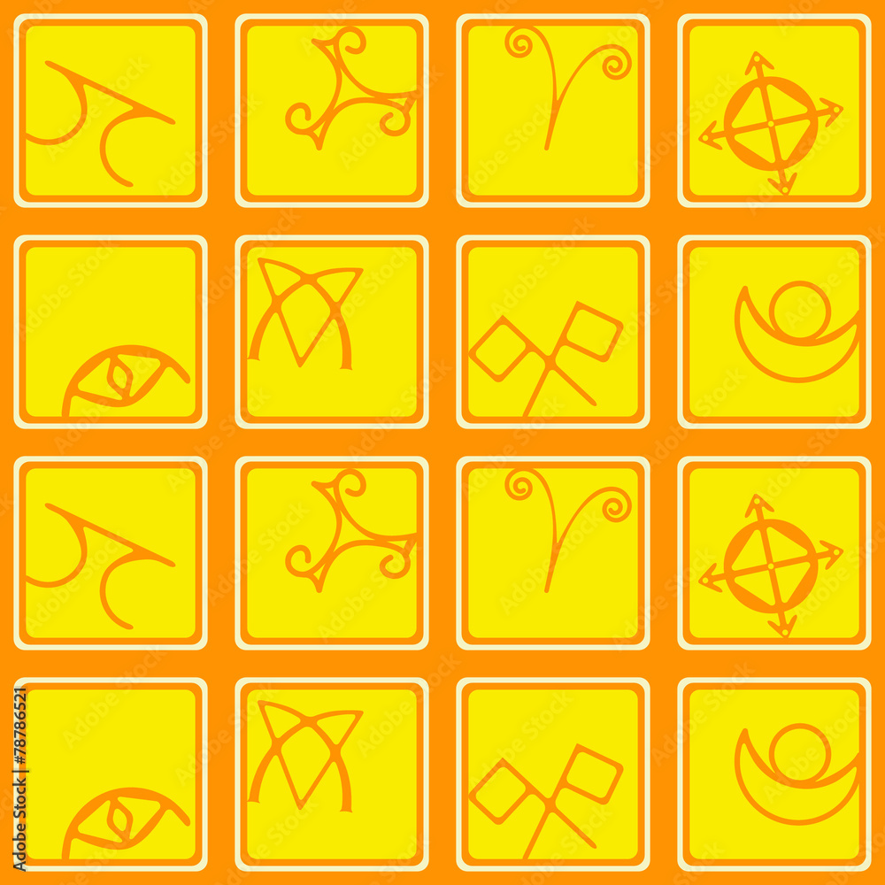 seamless background with magical symbols of the Elves of Fyn Stock ...