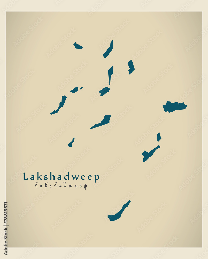 Modern Map - Lakshadweep IN Stock Vector | Adobe Stock