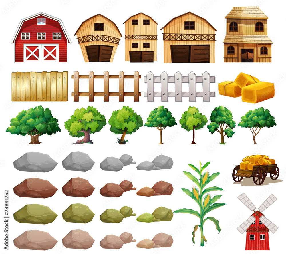 Farm Stock Vector | Adobe Stock