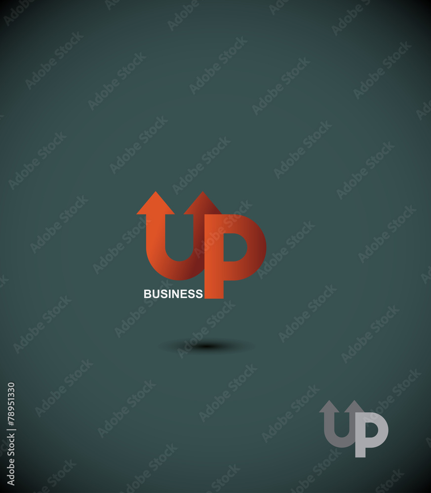logo business up. Up arrow. The Eminence. Concept template for b Stock ...