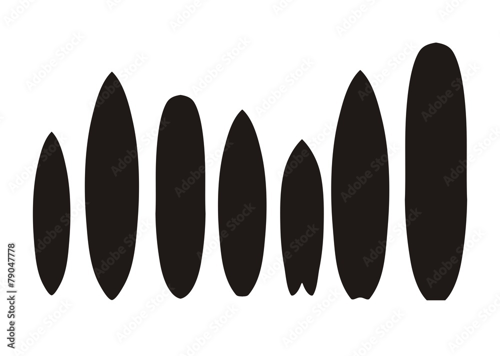 Vetor de surfboard types - pictogram do Stock | Adobe Stock