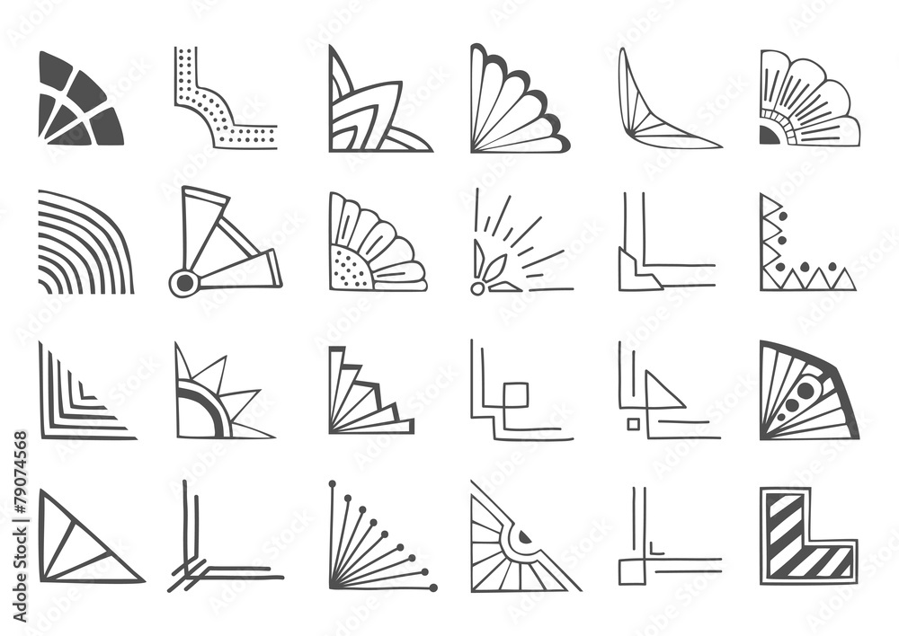 Corners elements Stock Vector | Adobe Stock