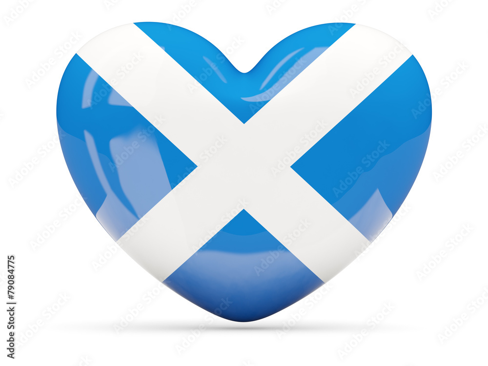 Heart shaped icon with flag of scotland Stock Illustration | Adobe Stock
