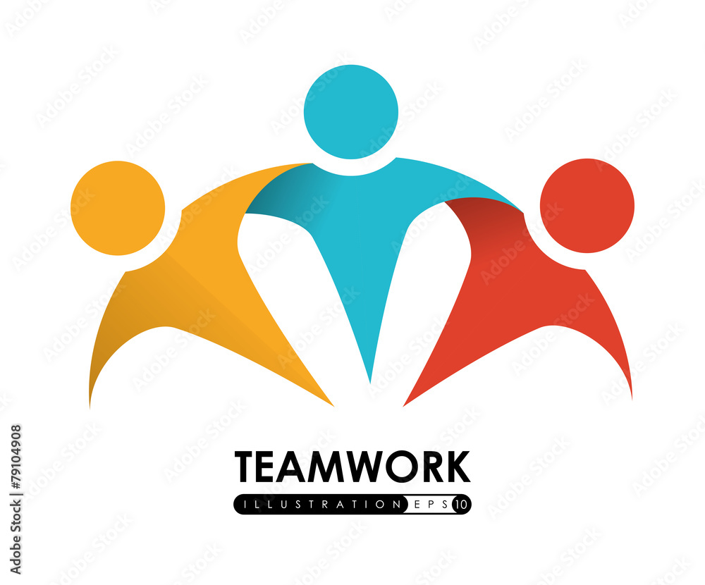 Teamwork design, vector illustration. Stock Vector | Adobe Stock