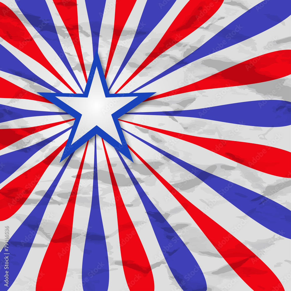 Crumpled retro ray background with star vector illustration Stock ...