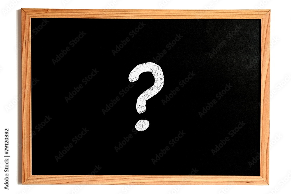 One Single Question Mark on Chalkboard Stock Photo | Adobe Stock