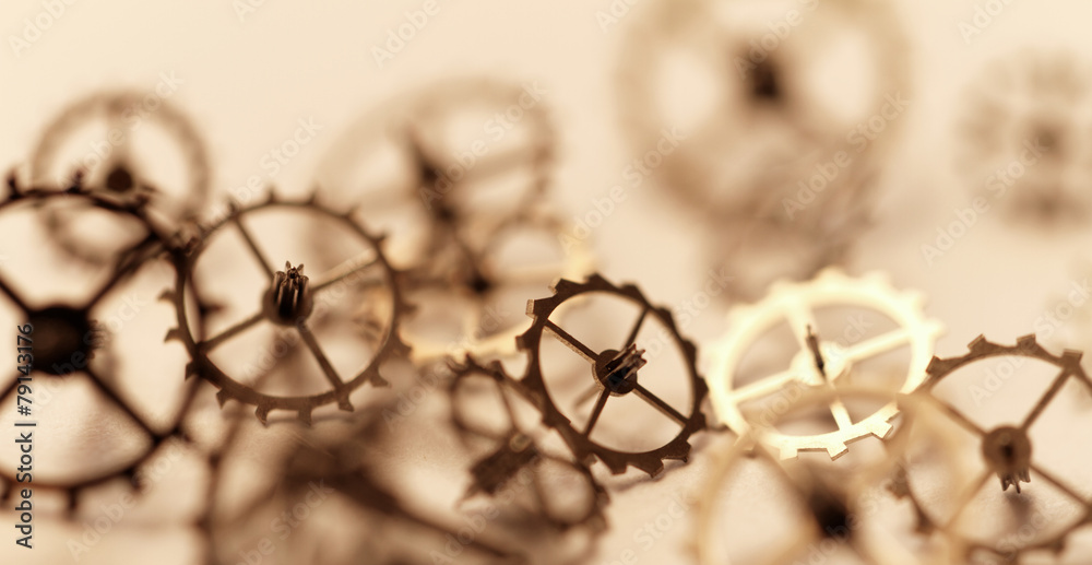 Small parts of clock Stock Photo | Adobe Stock