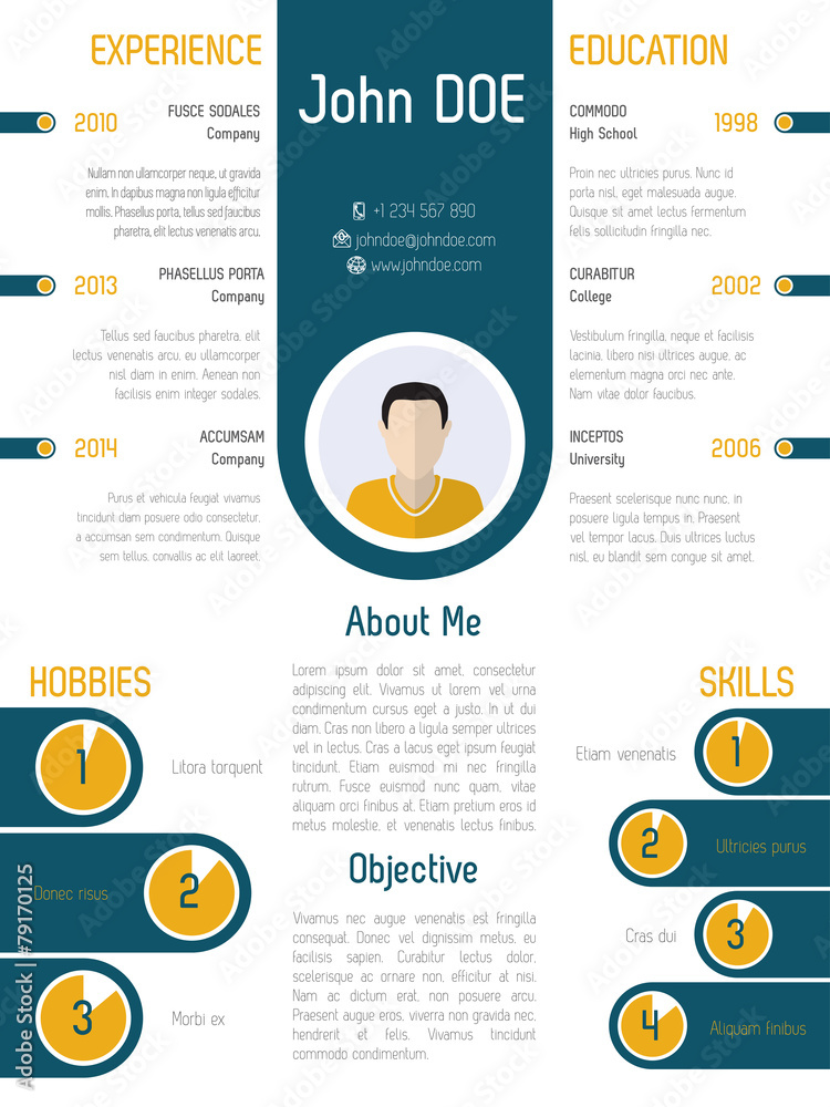 Cool modern resume curriculum vitae design Stock Vector | Adobe Stock