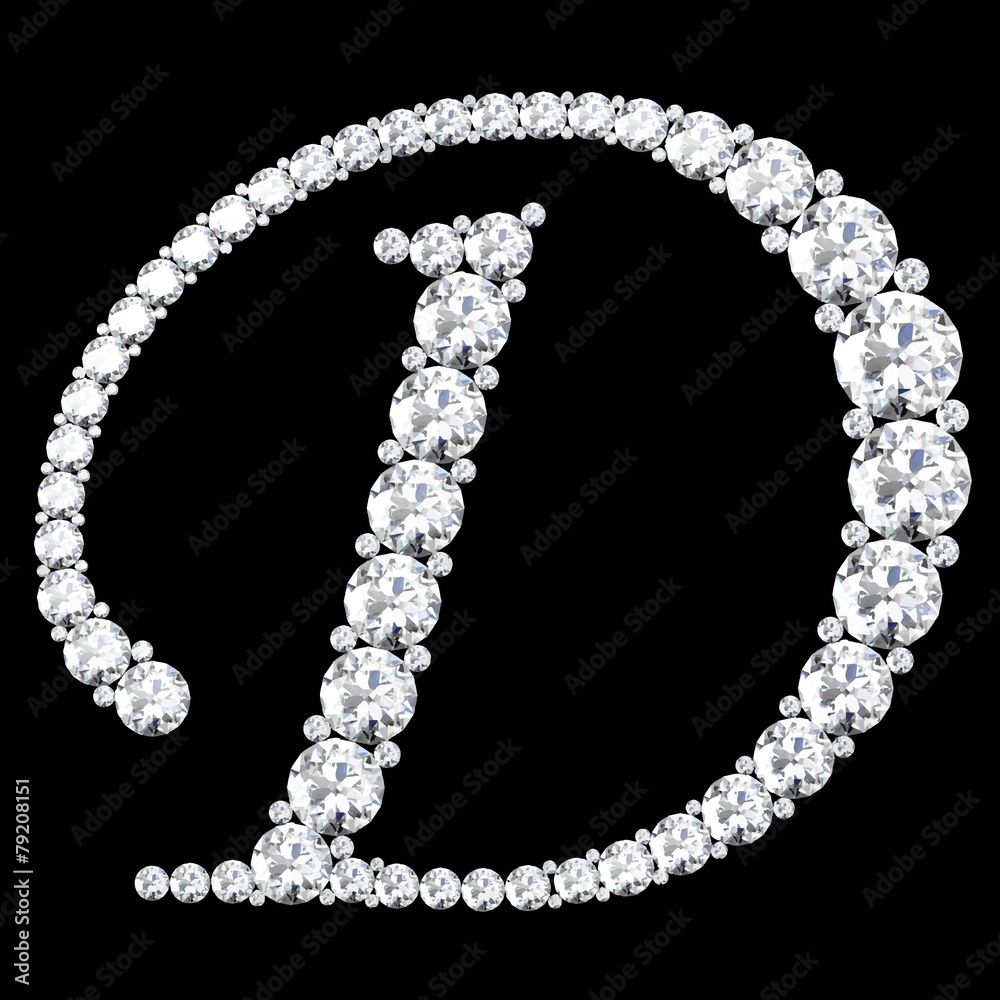 diamond letters with gemstones Stock Vector | Adobe Stock
