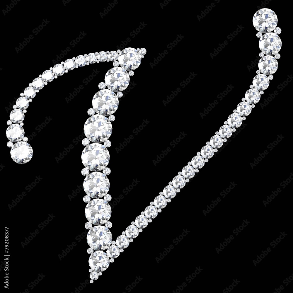 diamond letters with gemstones Stock Vector | Adobe Stock