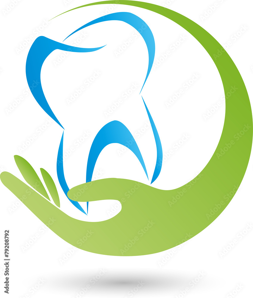 Zahn, Hand, tooth, Logo, Zahnarzt Logo Stock Vector | Adobe Stock