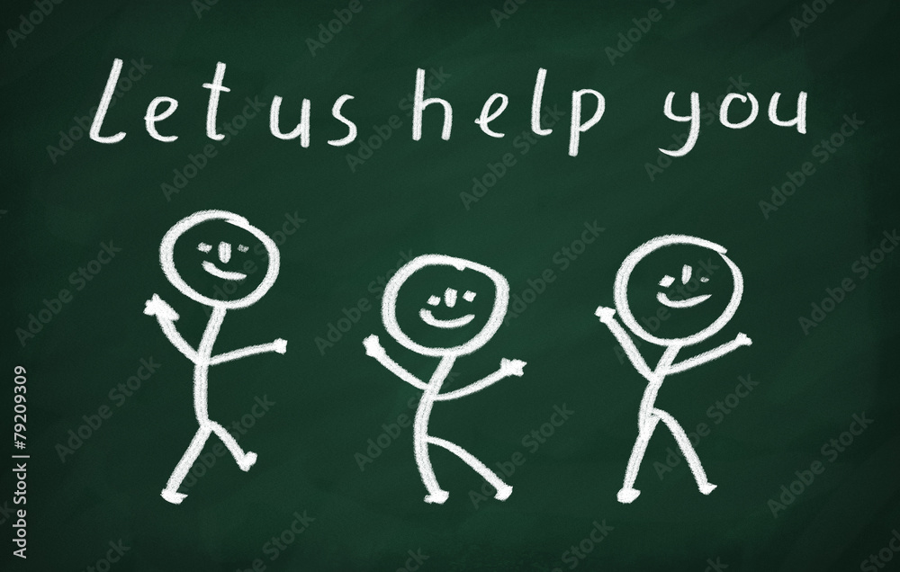 Let us help you Stock Illustration | Adobe Stock