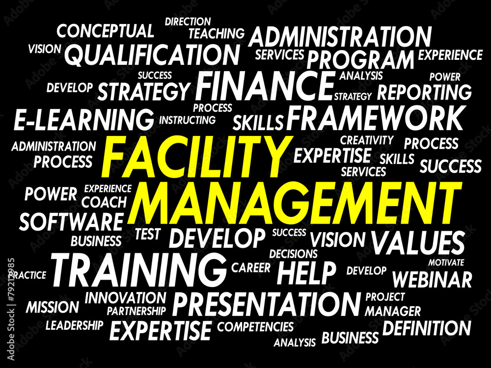 Facility Management word cloud, business concept Stock Vector | Adobe Stock
