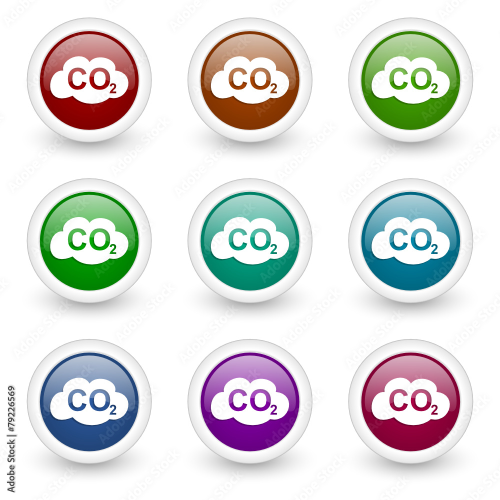 carbon vector icon set Stock Vector | Adobe Stock