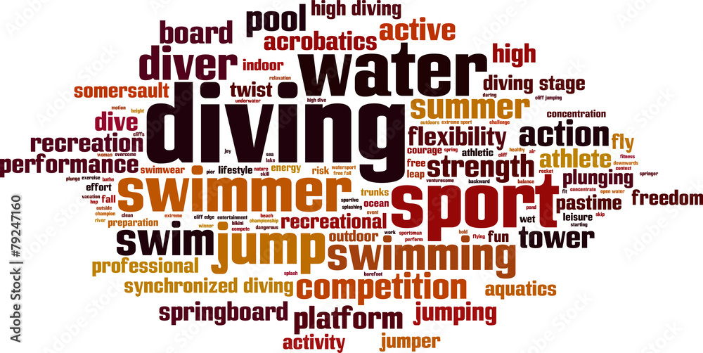 Diving word cloud concept. Vector illustration Stock Vector | Adobe Stock