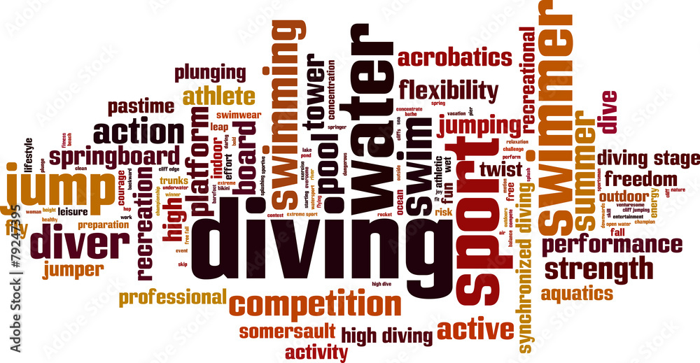 Diving word cloud concept. Vector illustration Stock Vector | Adobe Stock
