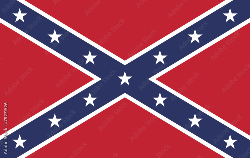 Confederate Rebel Flag Stock Vector | Adobe Stock