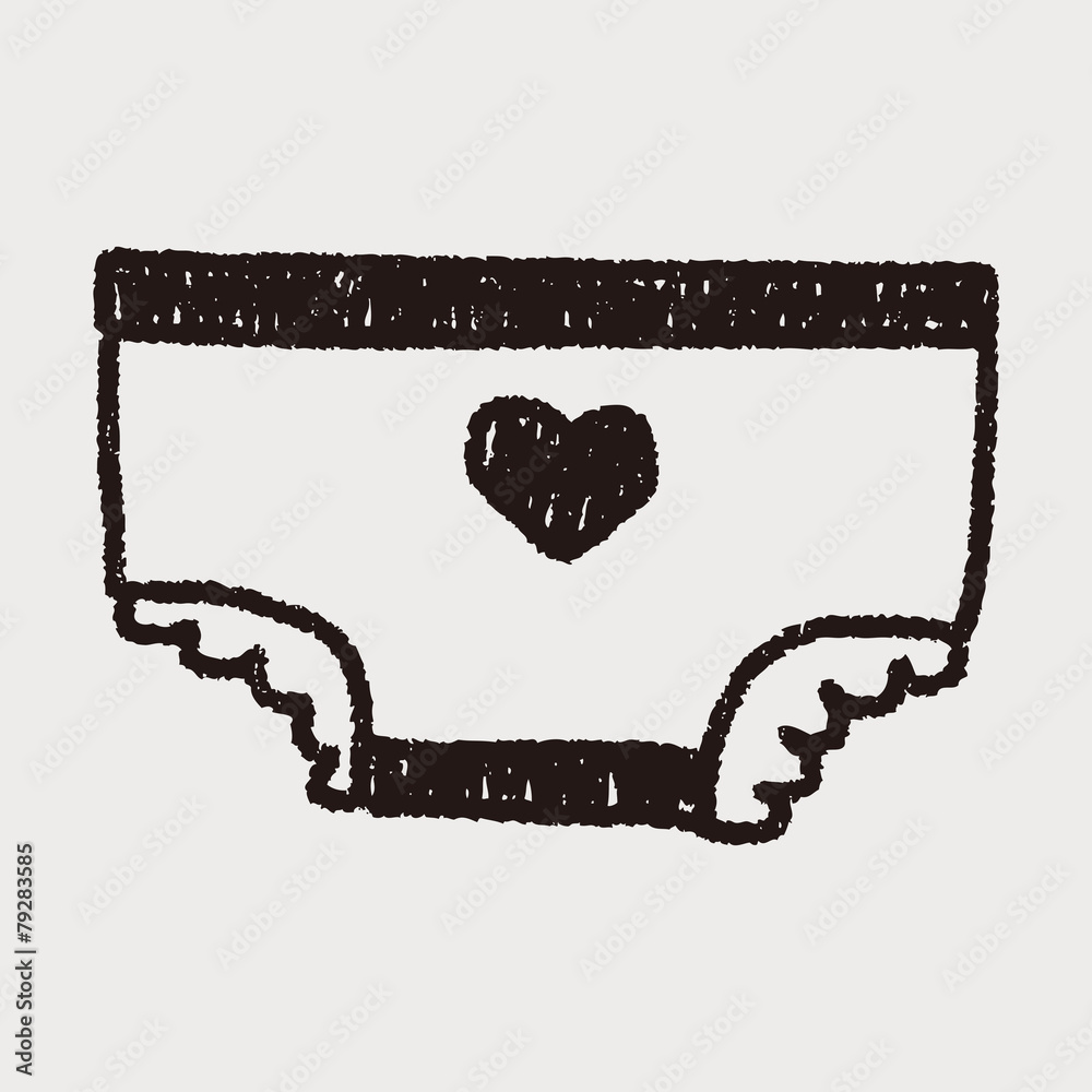 diaper doodle drawing Stock Vector | Adobe Stock