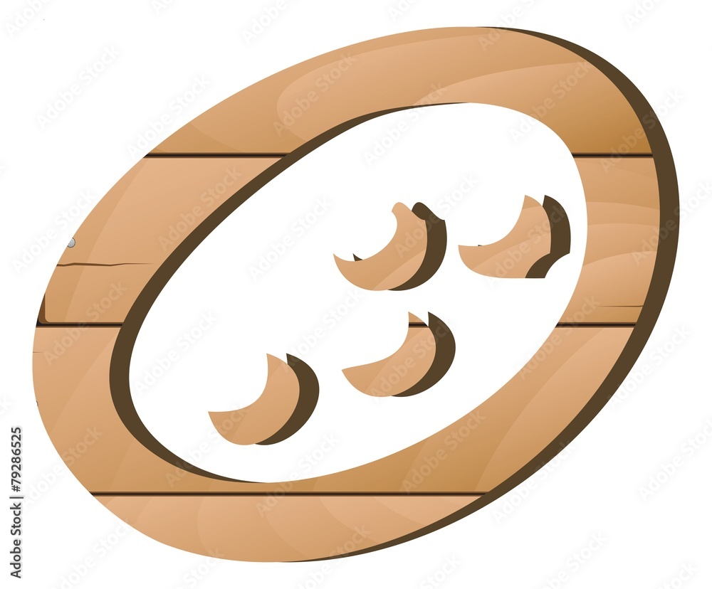 food icons with wooden texture Stock Illustration | Adobe Stock